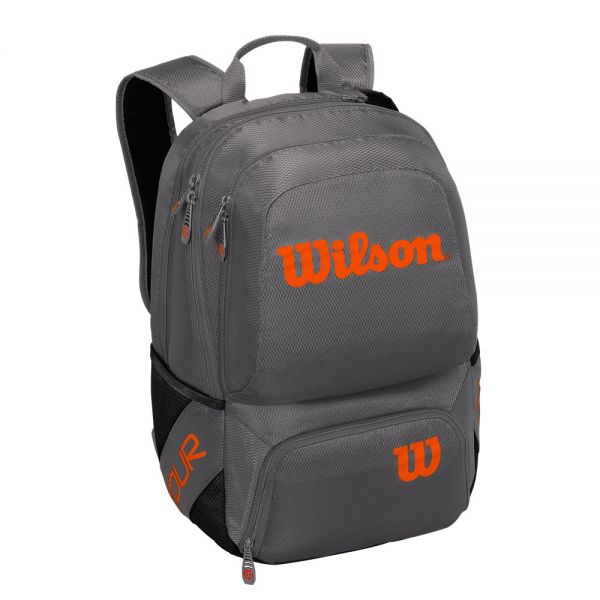 Mochila Wilson Tour V Backpack Gris Metal Naranja | Compra en Padel VIP