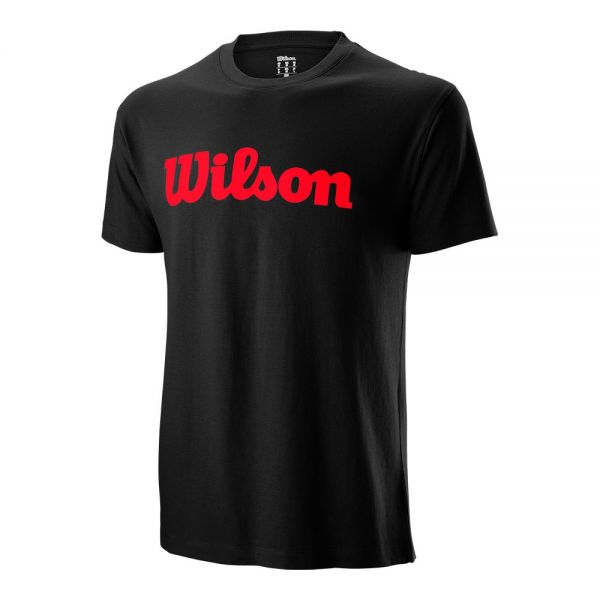 Camiseta Wilson Script cotton negro rojo - Libertad de movimientos