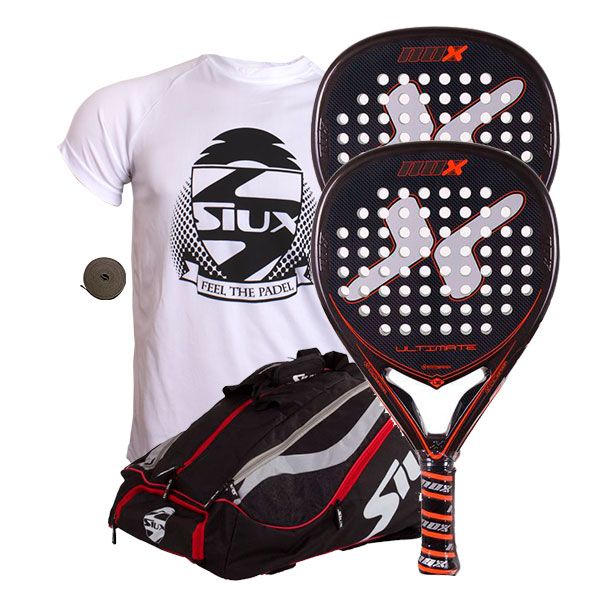 Pack 2 Palas Nox Ultimate y Paletero Siux Mastercombi Rojo - Oferton Nox