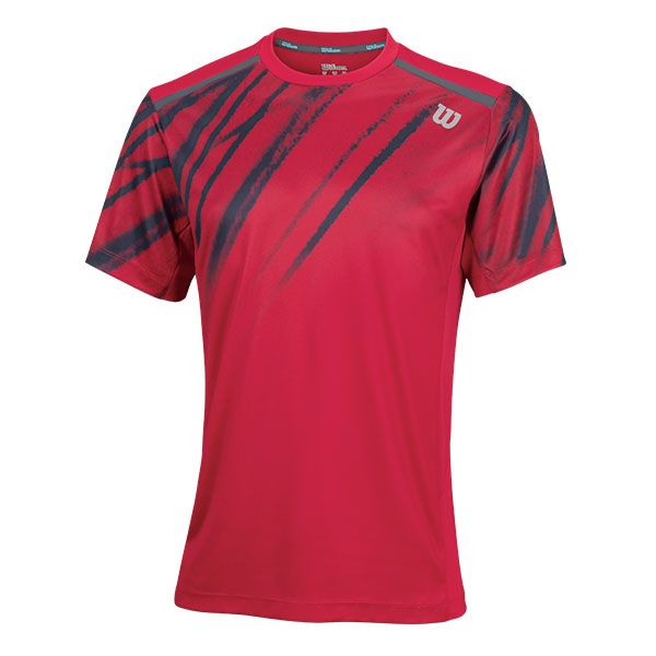 Camiseta Wilson M Fw Print Crew Roja - Diseno con la calidad Wilson