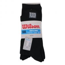 Calcetines Wilson Mens Crew 3pp Negros - Comodidad y diseno